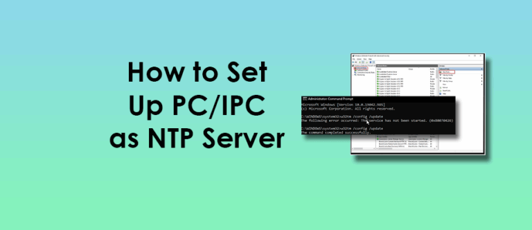 How to Set Up PC/IPC as NTP Server | DMC, Inc.