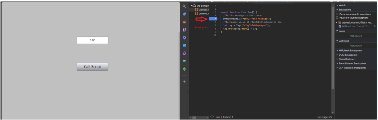 Debugging Scripts in WinCC Unified | DMC, Inc.