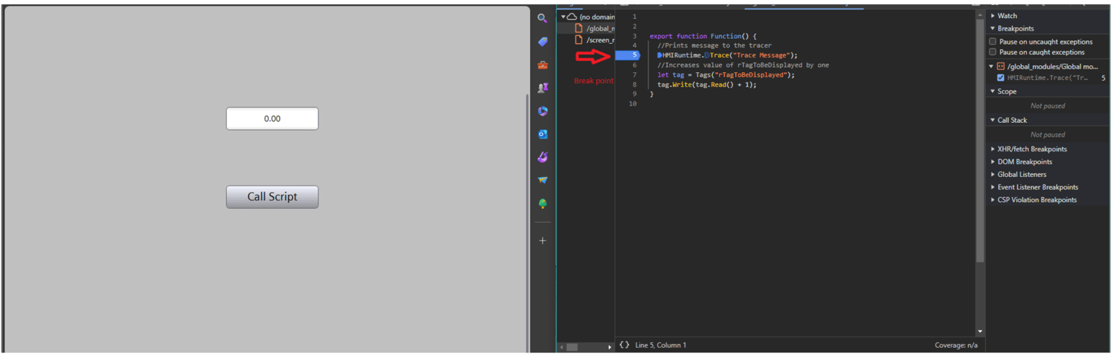 Debugging Scripts in WinCC Unified | DMC, Inc.